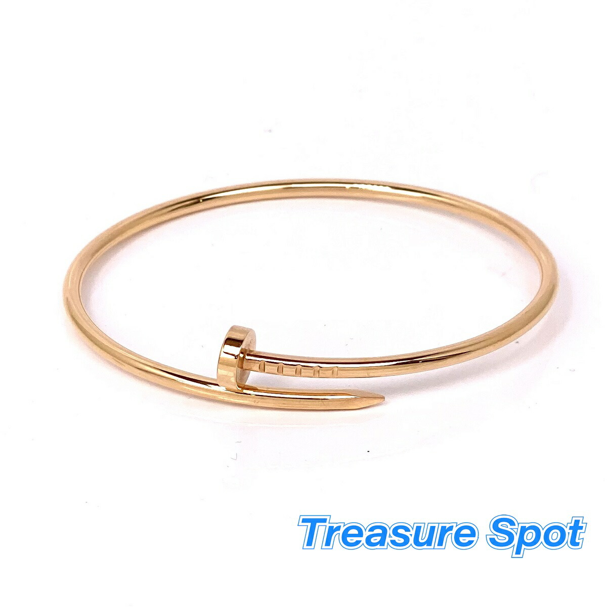 【楽天市場】カルティエ Cartier ジュストアンクルブレスレット 18K PG ピンクゴールド ＃18 送料無料 【トレジャースポット ...