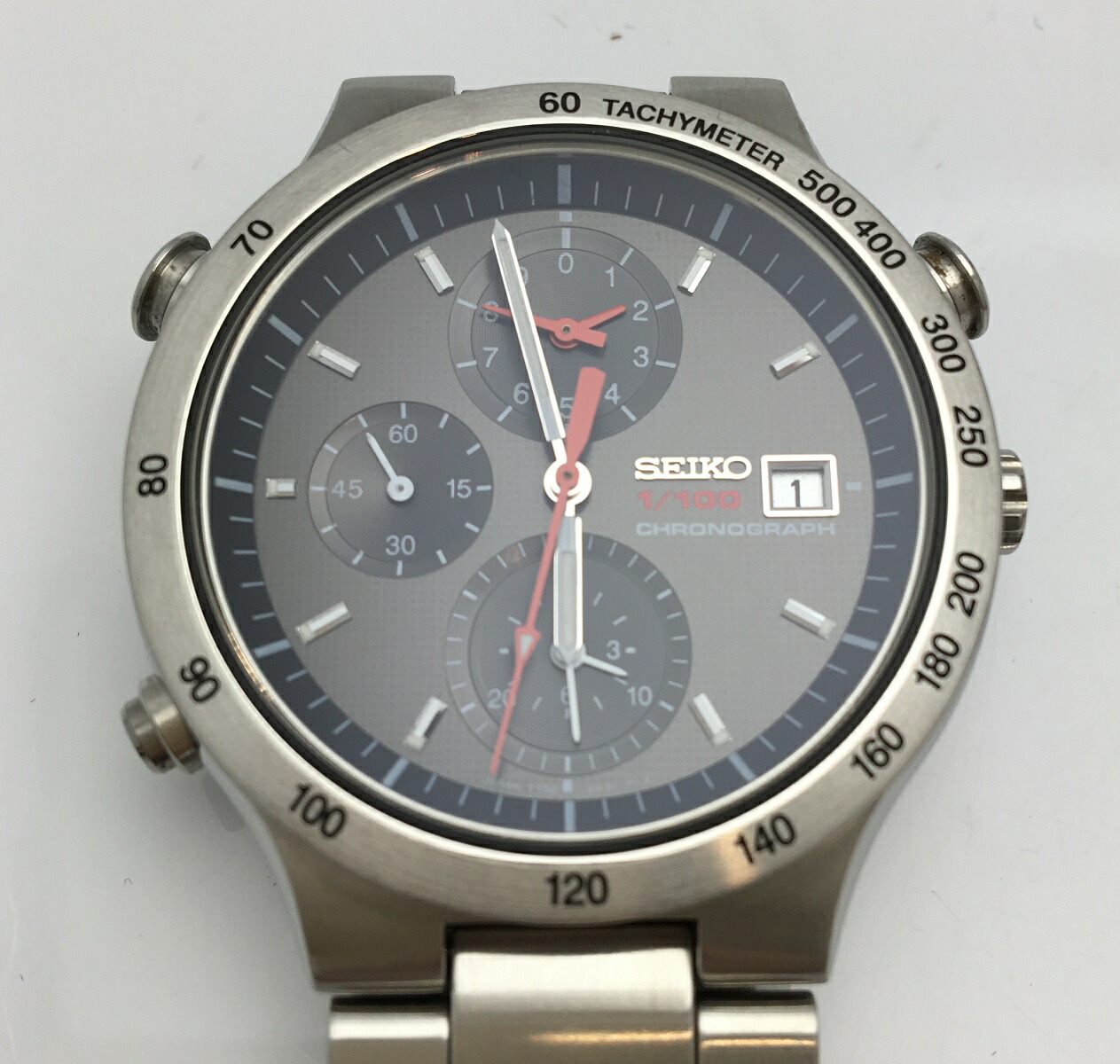 【楽天市場】SEIKO セイコー 7T52-6A30 クロノグラフ 1/100 メンズ SS ステンレス Qz クォーツ 【トレジャースポット】【中古】：Treasure Spot