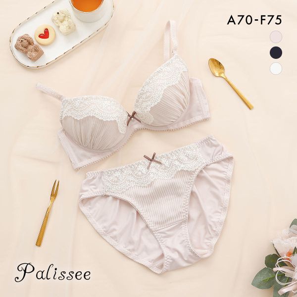 【楽天市場】パリーゼ スウィートプリーツ ブラセット ABCDEF ブラジャー ショーツ セット ナイスフィット Palissee レディース trelinge 全3色 A70-M-F75-L ...