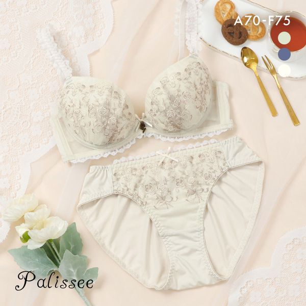 【楽天市場】パリーゼ プティブーケ ブラセット ABCDEF ブラジャー ショーツ セット まる胸 ナチュラル 刺しゅう レース Palissee レディース trelinge 全3色 A70 ...