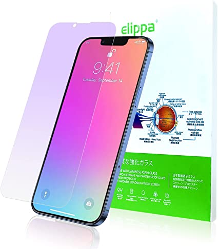 【楽天市場】Elippa ブルーライトカット iPhone 13/iPhone 13 Proガラスフィルム 保護フィルム あいふぉん13 / ...