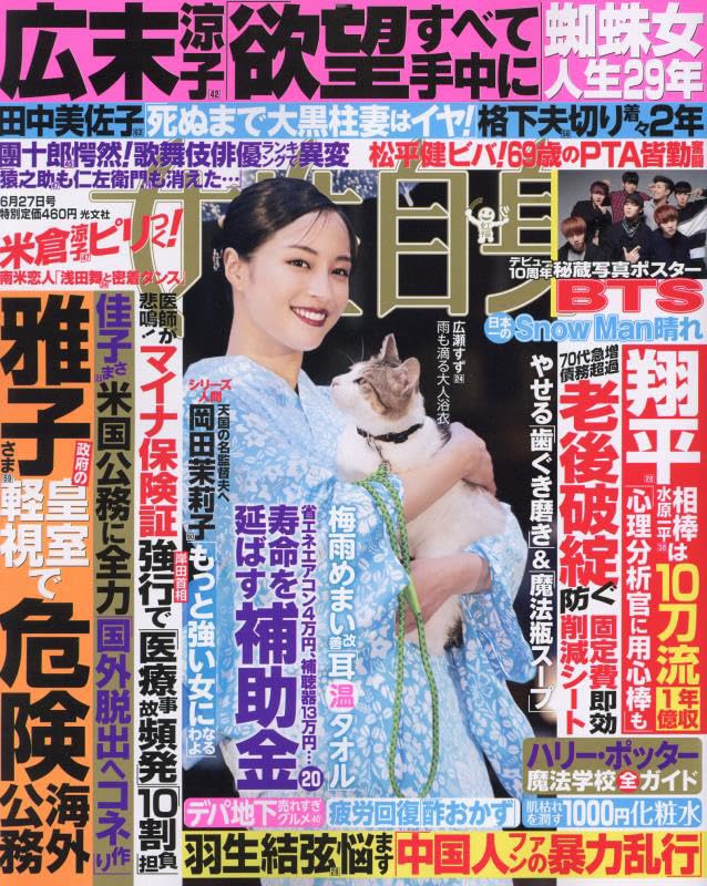 【楽天市場】週刊女性自身 2023年 6 27 号 [雑誌] Bts デビュー10周年 特別ポスター：tributy