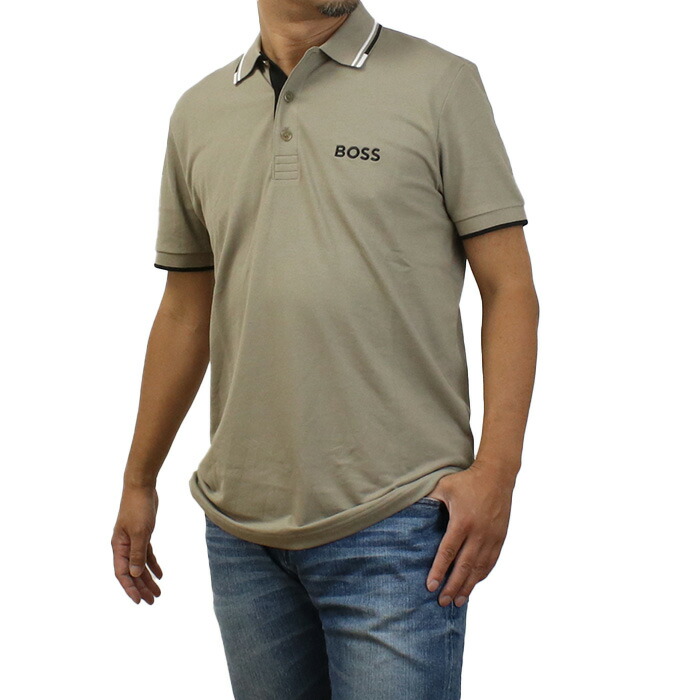 【楽天市場】ヒューゴ・ボス HUGO BOSS メンズ ロゴ ポロシャツ ゴルフ 50469102 10226584 334 カーキ golf ...