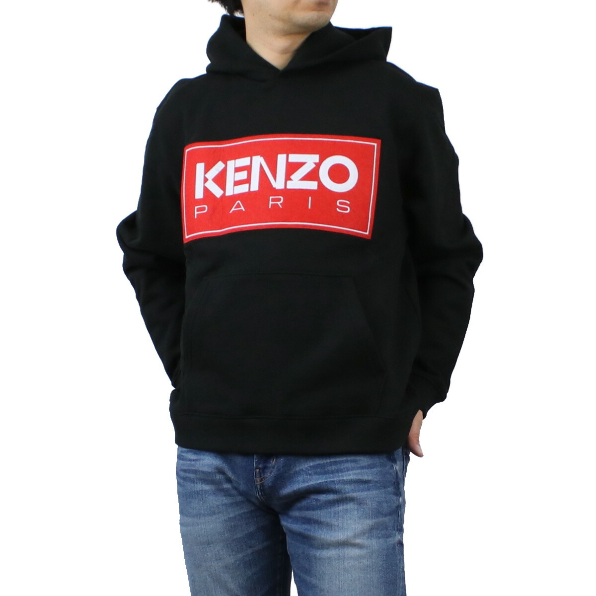 【楽天市場】【冬セール】ケンゾー KENZO メンズ パーカー ブランド フーディー ロゴ 5SW417 4ME 99J ブラック ...
