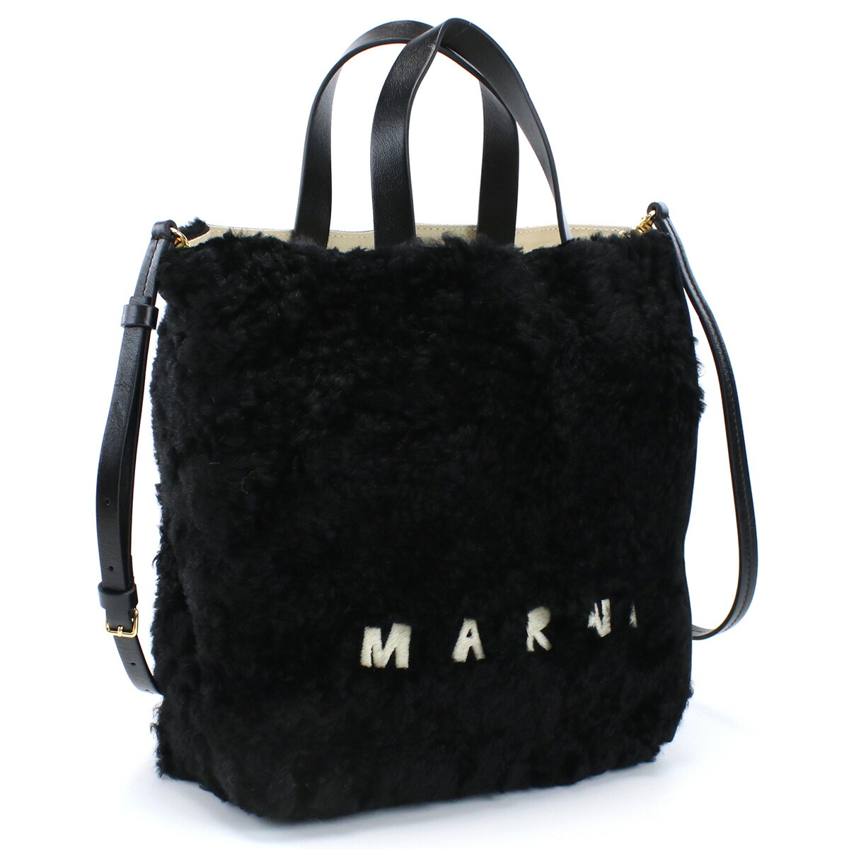 【楽天市場】【P10倍！28時間限定】マルニ MARNI トートバッグ ブランド SHMP0018L1 LM071 ZO185 ブラック ...
