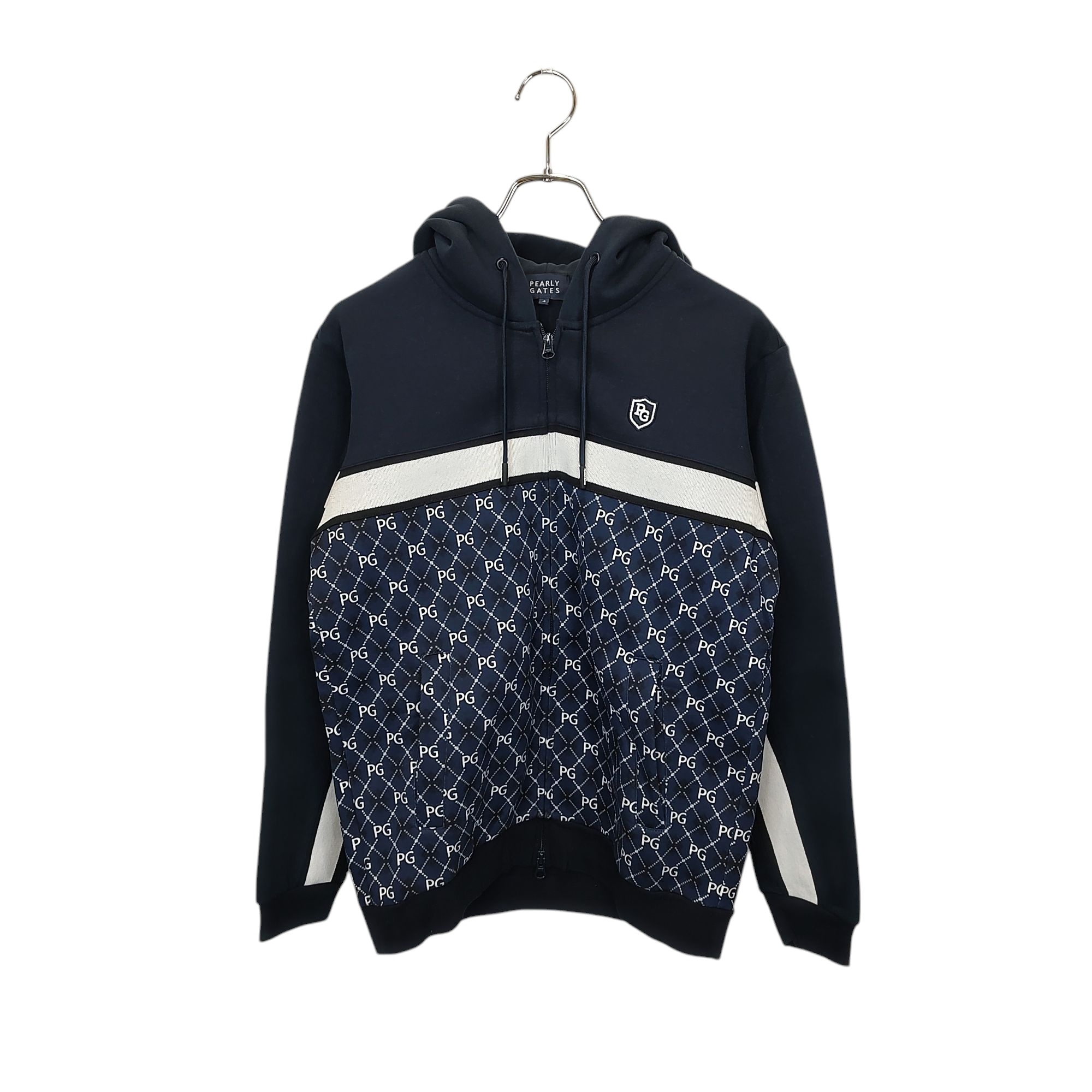 【楽天市場】【中古】PEARLY GATES パーリーゲイツ ゴルフ 21AW アーガイル柄 パーカー 053-1262901 4 ネイビー ...