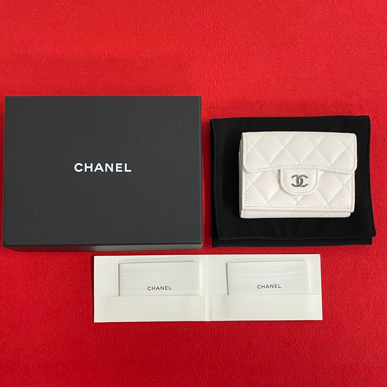 【楽天市場】【ポイント2倍】ほぼ未使用 箱 袋付 シール有 ランダム番台 CHANEL シャネル マトラッセ ココマーク レザー キャビア ...