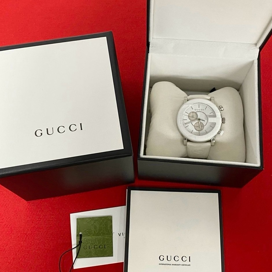 【楽天市場】【ポイント2倍】稼働品 極 美品 希少品 箱付き GUCCI グッチ G クロノ クォーツ ステンレス 腕時計 ウォッチ メンズ ...
