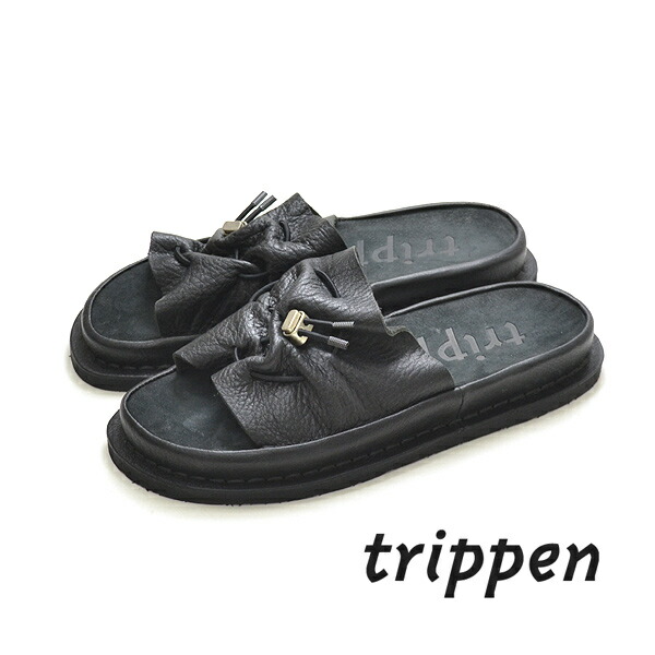 【楽天市場】trippen トリッペン SYNERGY シナジー スリッポンサンダル レディース【ブラック】【送料無料】：trois（トロア）
