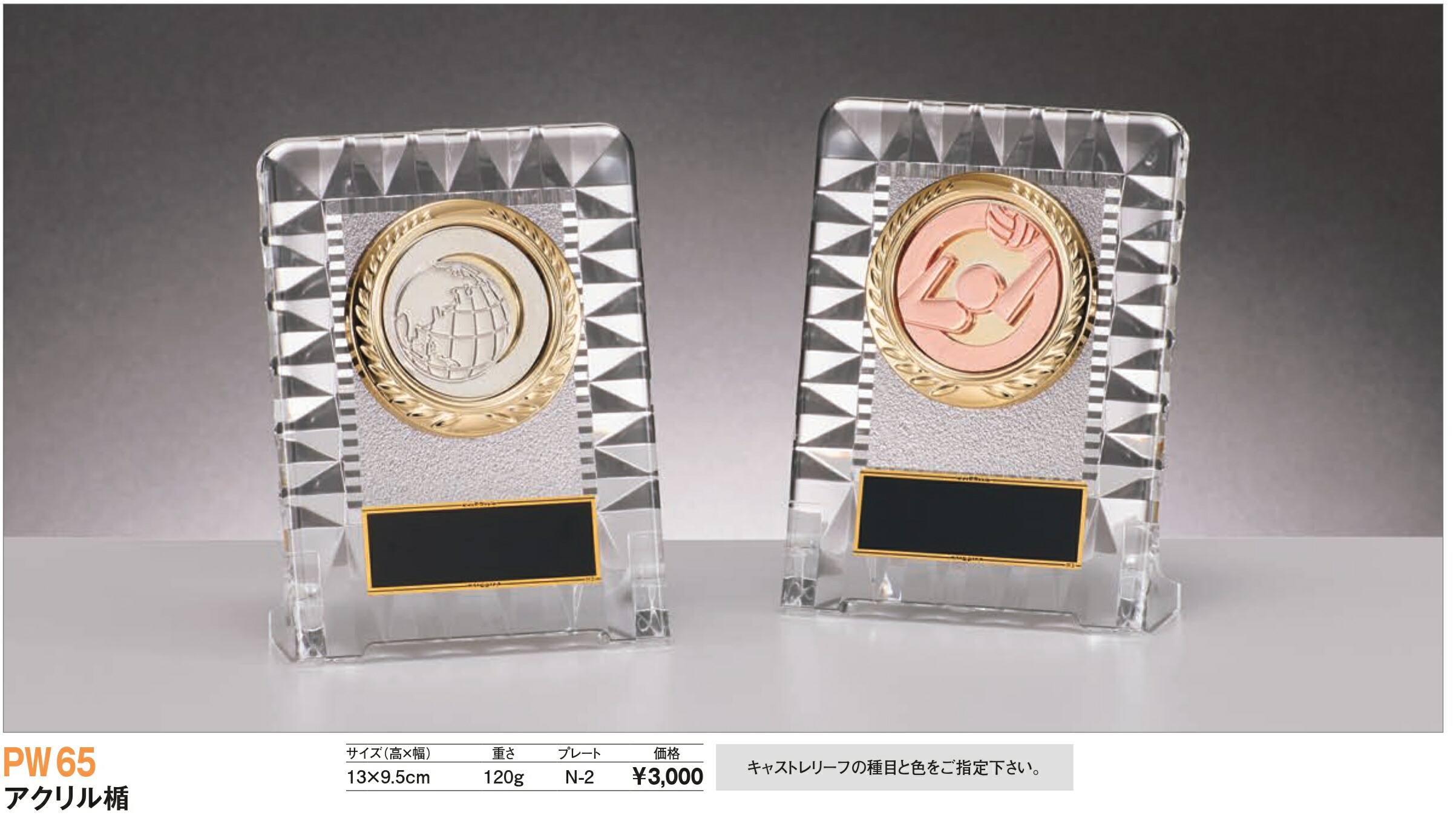 【楽天市場】楯 トロフィー 各種競技 PW65/N-2：トロフィー工房 楽天市場支店