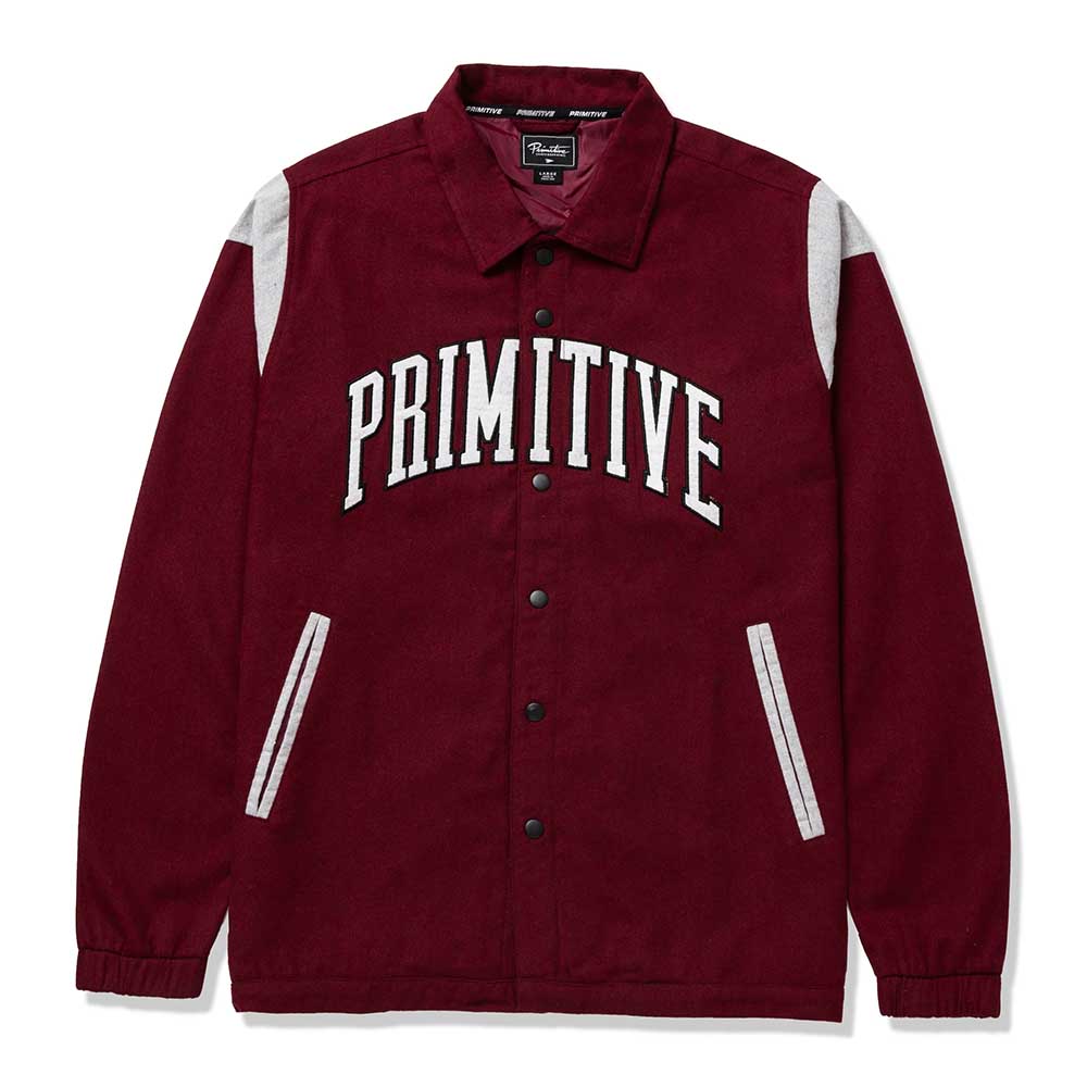 【楽天市場】PRIMITIVE プリミティブ COLLEGIATE WOOL JACKET (BURGUNDY) メルトンウールジャケット ...