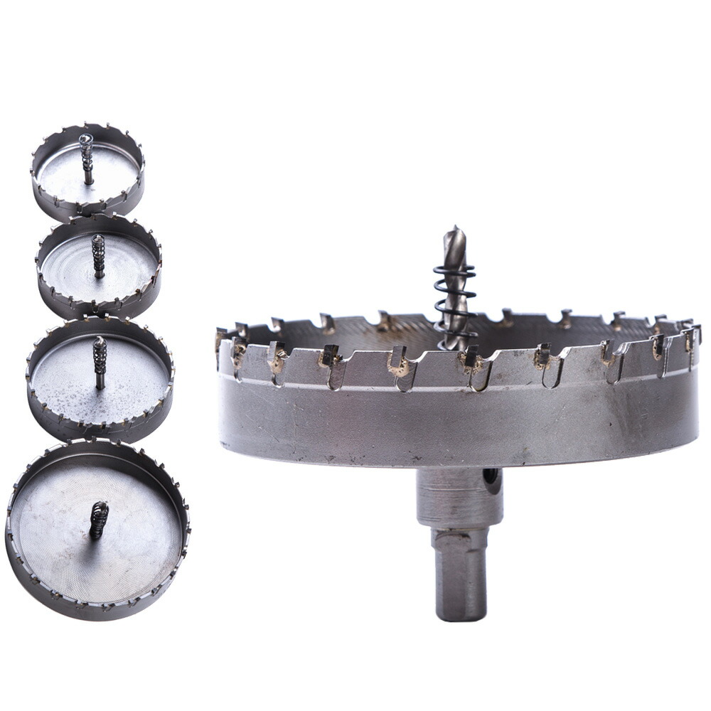 【楽天市場】ステンレス 製 ホルソー 90.95.105.120mm 超硬 ホールソー 4点 セット 切削工具 DIY 加工 電気ドリル ...
