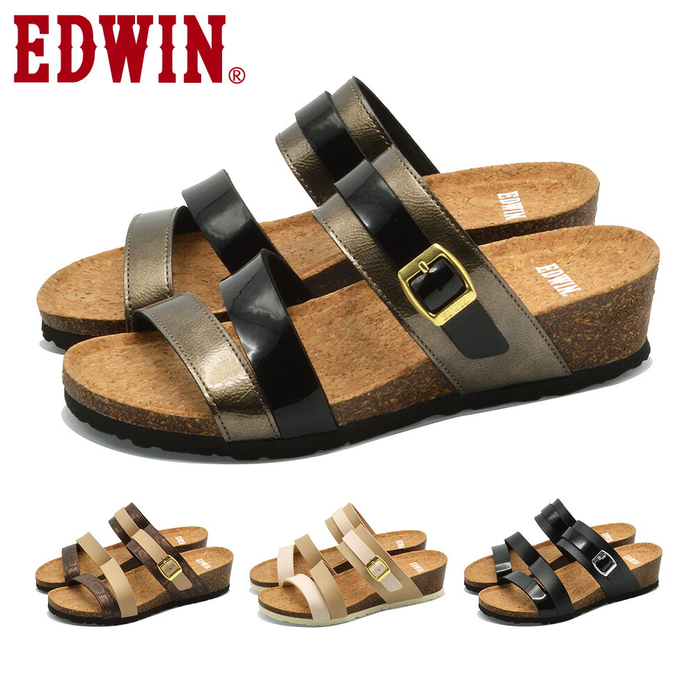 【楽天市場】EDWIN サンダル レディース EW6012 エドウィン 2025春夏 ウェッジソール：つるや