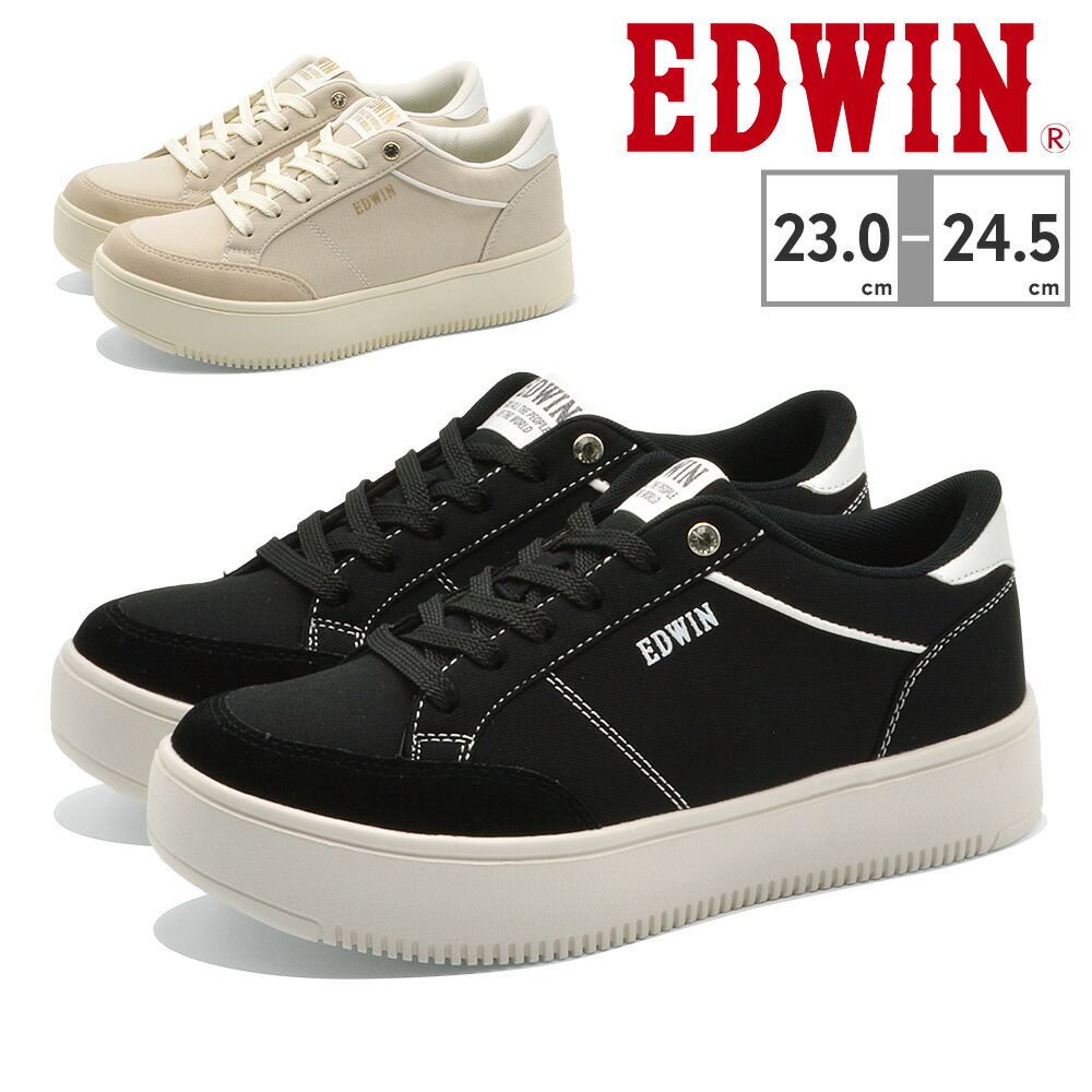 【楽天市場】EDWIN スニーカー レディース EDW-4325 エドウィン 軽量 厚底：つるや
