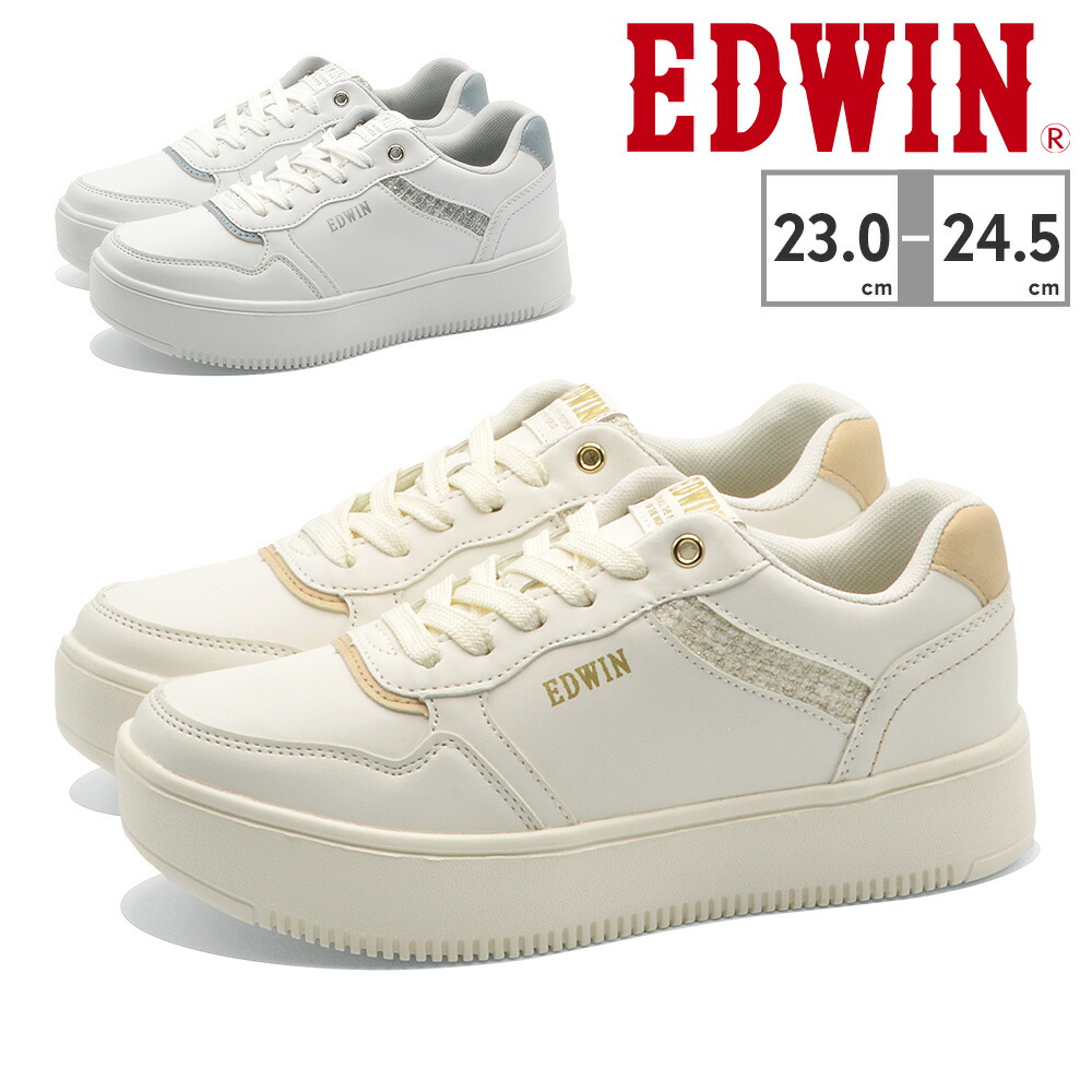【楽天市場】EDWIN スニーカー レディース EDW-4326 エドウィン 軽量 厚底：つるや