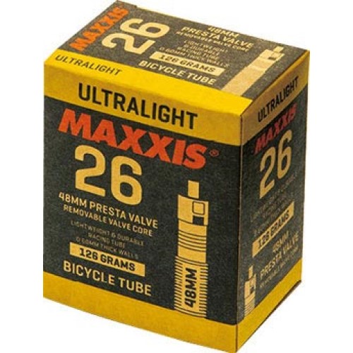 【楽天市場】【メーカー純正品】【正規代理店品】MAXXIS(マキシス) チューブ ウルトラライト 仏式 26x1.50/2.50 48mm ...