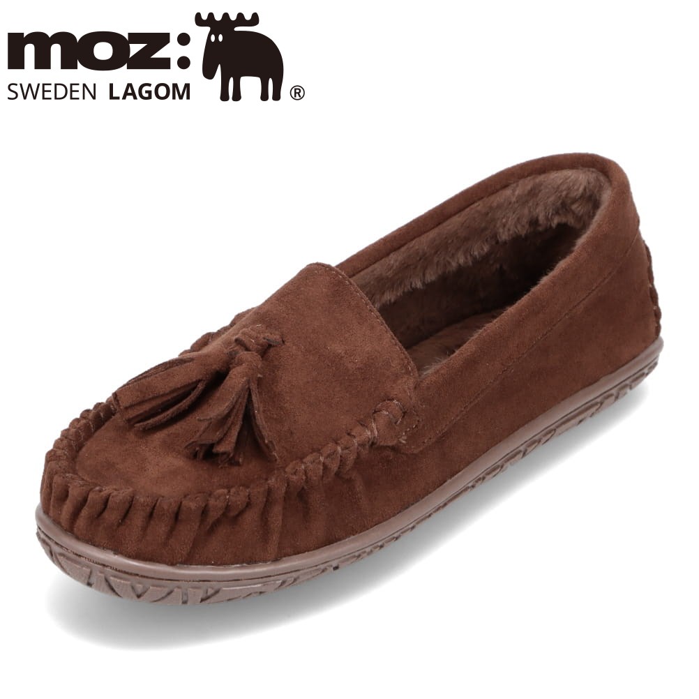 【楽天市場】モズ スウェーデン MOZ sweden MOZ-358 レディース靴 靴 シューズ 2E相当 モカシン 防寒 ボア あったか シンプル 人気 ブランド ダークブラウン SP ...