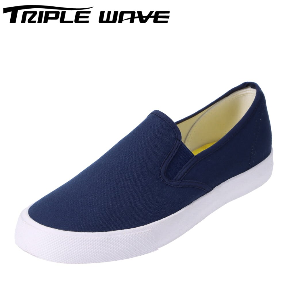 【楽天市場】トリプルウェーブ TRIPLEWAVE TW-3302 メンズ靴 靴 シューズ 2E スニーカー スリッポン キャンバス サイド ...