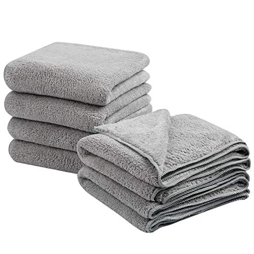 【楽天市場】Oseamaid フェイスタオル 6 枚セット マイクロファイバー タオル 吸水速乾抗菌防臭 (グレー)：TSJショップ