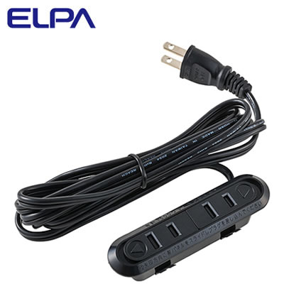 【楽天市場】FO-R22T(BK)家具用埋め込みコンセント 2個口 黒 コード長：2m 定格：AC125V 12A 合計1500WまでELPA 朝日電器 電設資材 配線機器：タカラShop 楽天市場店