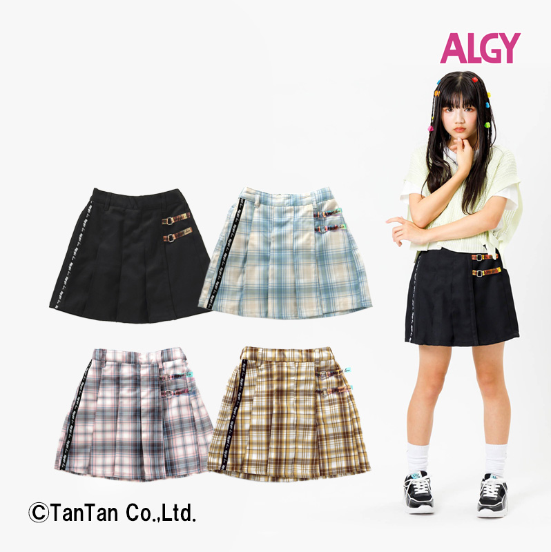 【楽天市場】【20％OFFセール】ALGY アルジー スカパン 女の子 キッズ ジュニア ショートパンツ オーロラベルトスカパン ボトムス 無地 チェック柄 ブラック ミント ピンク イエロー ...