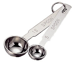 【楽天市場】山儀工業所 18-8 厚口計量スプーン 2本組 R-123 （5cc・15cc）：業務用厨房用品専門店キッチン燕