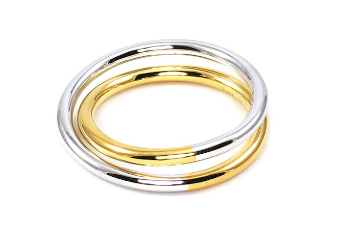 【楽天市場】【楽天SS限定50%OFF】 リング レディース メンズ 指輪 ゴールド シルバー コンビカラー バイカラー ツーカラー SV925 ニッケルフリー シンプル 抜け感 ペアリング ...