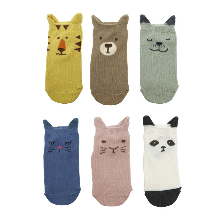 【楽天市場】stample スタンプル 耳付きアニマル園児アンクル ソックス 3足組 動物 アニマル 子供 こども キッズ 靴下 男の子 女の子 ソックス 靴下 キッズ くつ下 通園 通学 ...