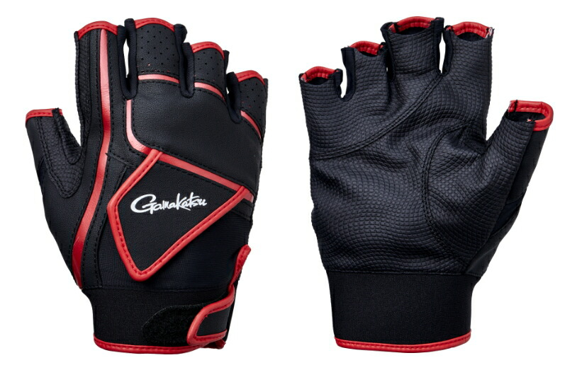 【楽天市場】がまかつ CORDURA (R) トーナメントグローブ (5本切) GM-7293 ブラック×レッド LLサイズ 【メール便発送】 gamakatsu 【期間限定セール】：釣人館 ...