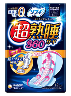 【楽天市場】ユニチャーム ソフィ 超熟睡ガード 360 (12枚) 36cm 羽つき 特に多い夜用 生理用ナプキン 備蓄 【医薬部外品 ...