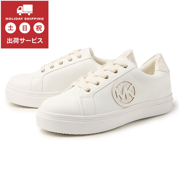 【楽天市場】MICHAEL KORS マイケルコース プラットフォームスニーカー CASTELLA POPPY MKS10207C ホワイト ...