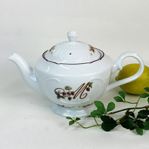 【楽天市場】マニーロココ 磁器ティーポット【容量：480ml/レリーフ/凹凸のある模様/電子レンジ・食洗器可】：インテリア つるや