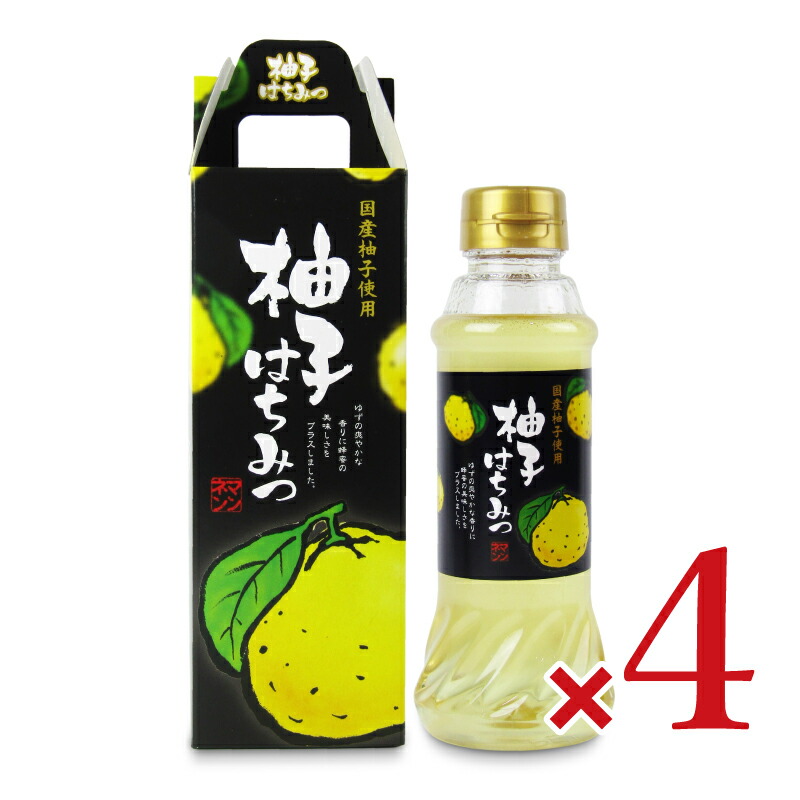 【楽天市場】【月初め34時間限定!!最大2000円OFFクーポン配布中!! 】 《送料無料》マン・ネン 柚子はちみつ 380g × 4本：にっぽん津々浦々