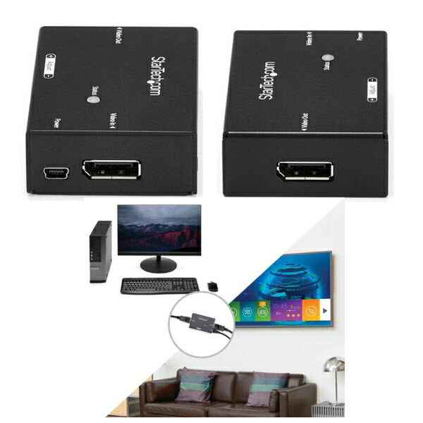 【楽天市場】StarTech.com [DPBOOST] DisplayPort ブースター ディスプレイポート モニタ延長器 DPリピーター ...