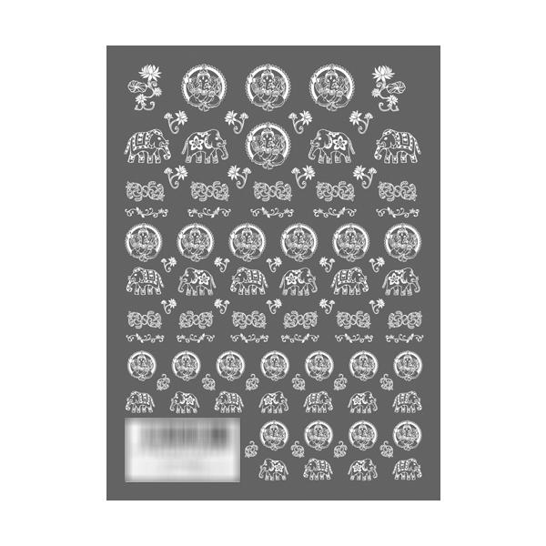 【楽天市場】【送料無料】TSUMEKIRA（ツメキラ) ネイルシール アジアン ホワイト NM-ASA-101：通販奉行