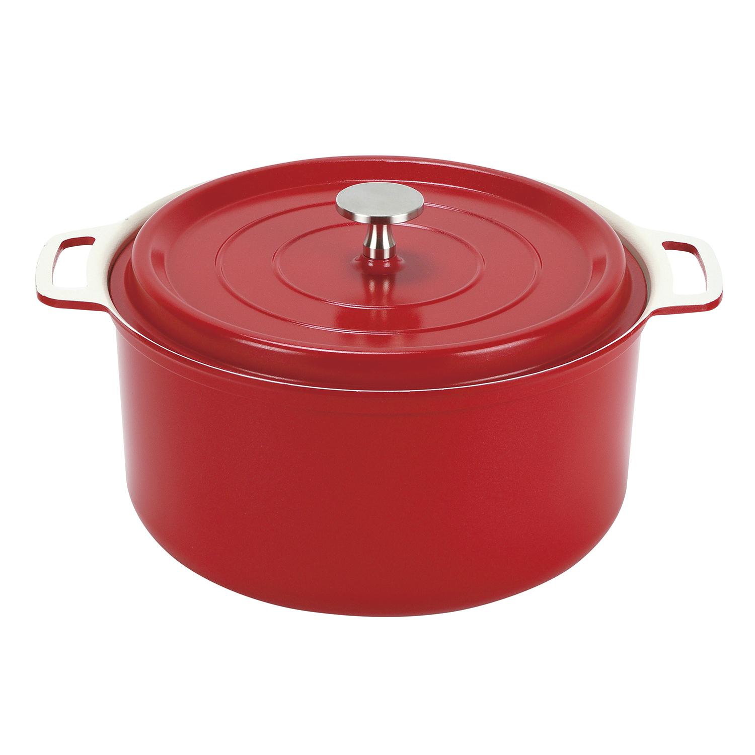 【楽天市場】【送料無料】パール金属 無水調理ができるセラミック加工IH対応両手鍋22cm レッド HB-5726：通販奉行