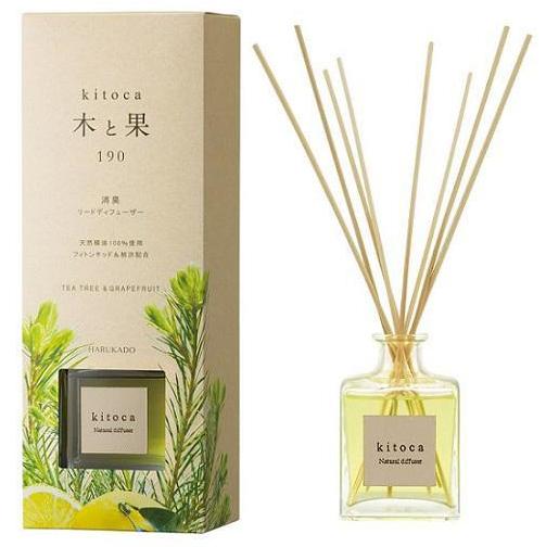 【楽天市場】【送料無料】kitoca 木と果 190 天然精油100％使用 リードディフューザー 190ml ティートリー＆グレープフルーツ：通販奉行