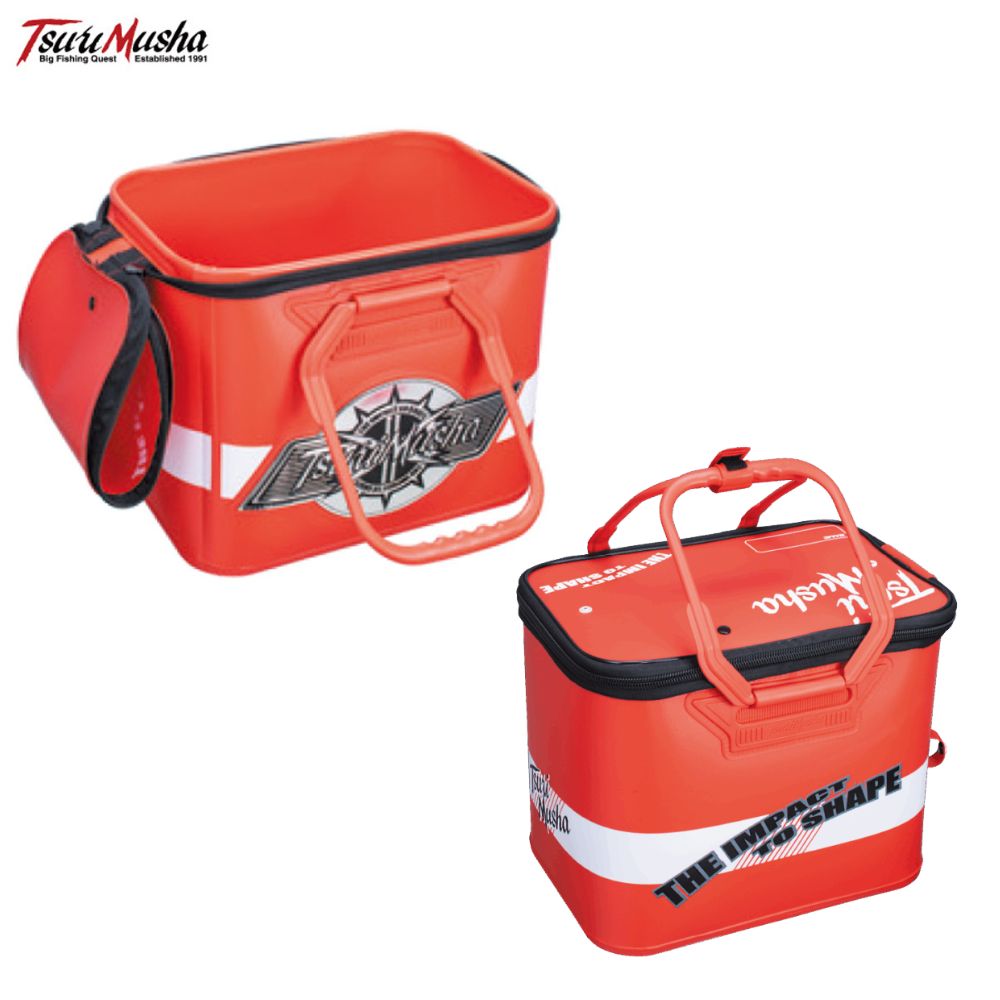 【楽天市場】釣武者 エンブレムMusha バッカン 375 レッド F18003 2mm厚のセミハードバッカン：turip（fishing ...