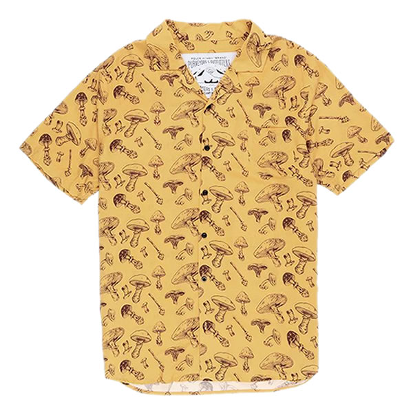 【楽天市場】Poler Outdoor Stuff(ポーラーアウトドアスタッフ) / アロハシャツ / ALOHA SHIRT - GOOMER BROWN / メンズ イエロー ブラウン ...