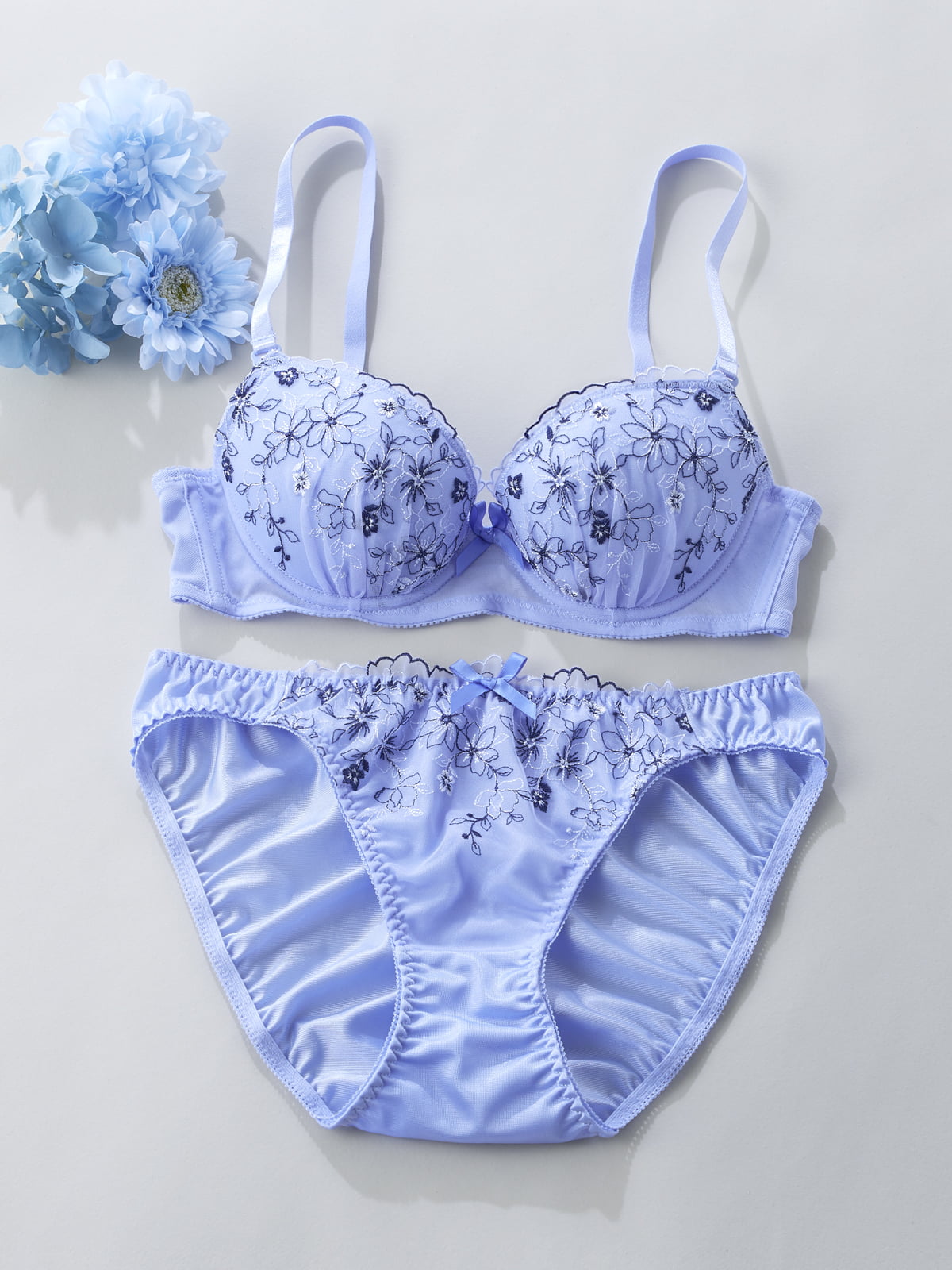 【楽天市場】フラワーパーティブラ＆ショーツセット ブラセット A～Fカップ ブラジャー ショーツ セット 大きいサイズ 下着(A65～F75)：チュチュアンナ 楽天市場店