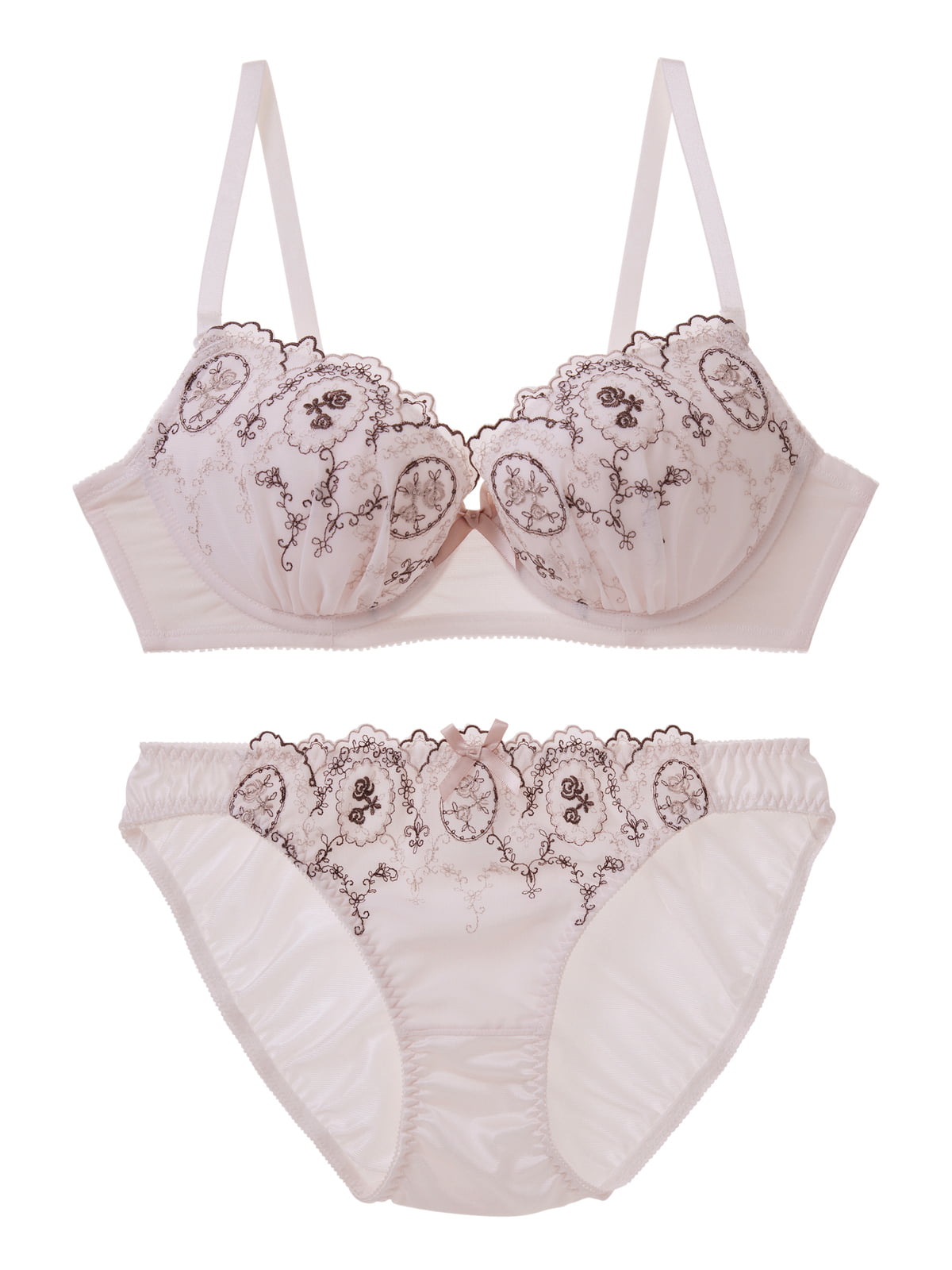 【楽天市場】ビジューフロルブラ＆ショーツセット ブラセット A～Fカップ ブラジャー ショーツ セット 下着（A65～F75）：チュチュアンナ 楽天市場店