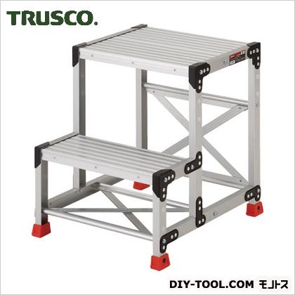 【楽天市場】トラスコ(TRUSCO) 作業用踏台アルミ製・高強度タイプ2段 660 x 678 x 136 mm TSF-256：DIY FACTORY ONLINE SHOP