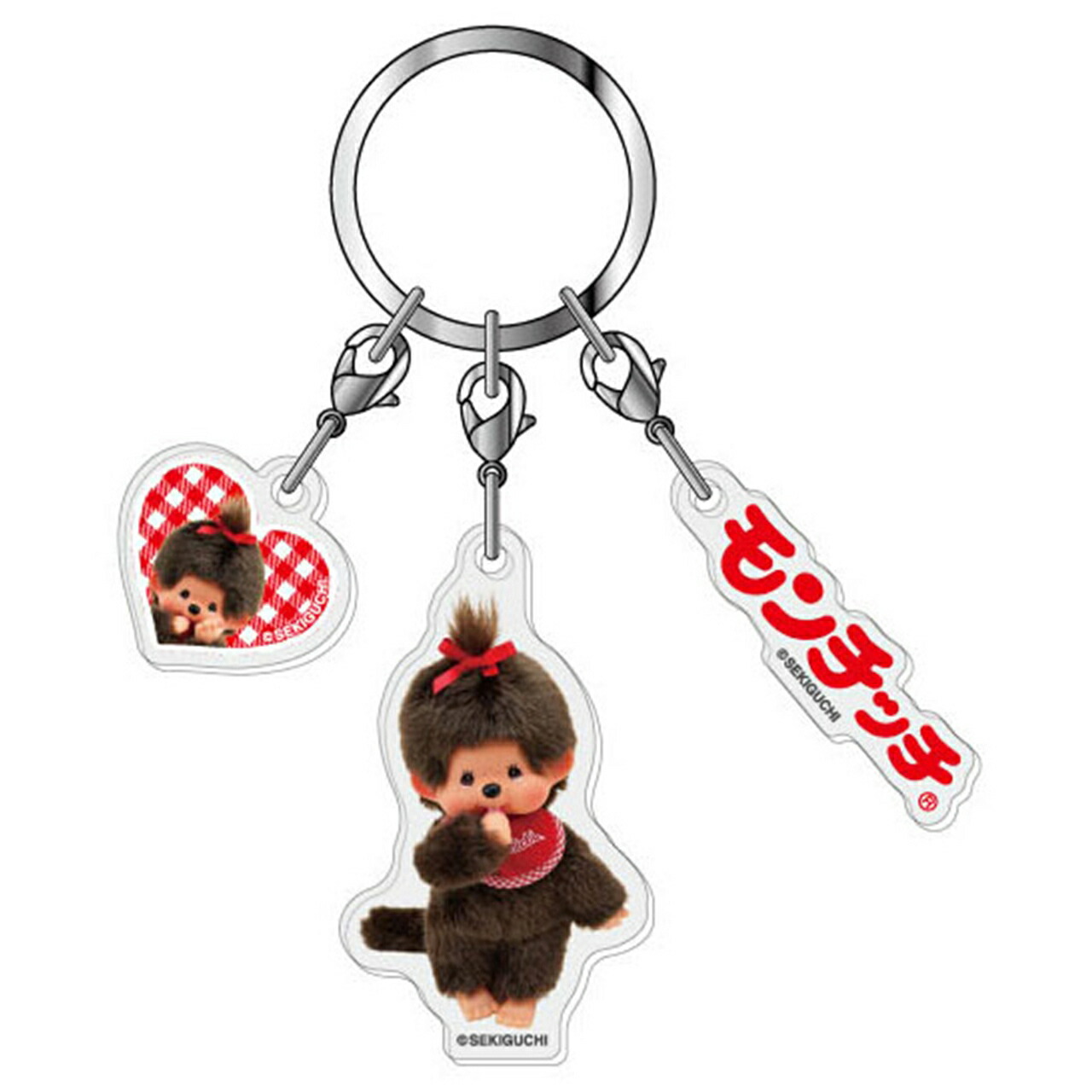 【楽天市場】モンチッチ3連アクリルキーホルダー2モンチッチちゃんブラウン：誕プレ雑貨 Tvoos