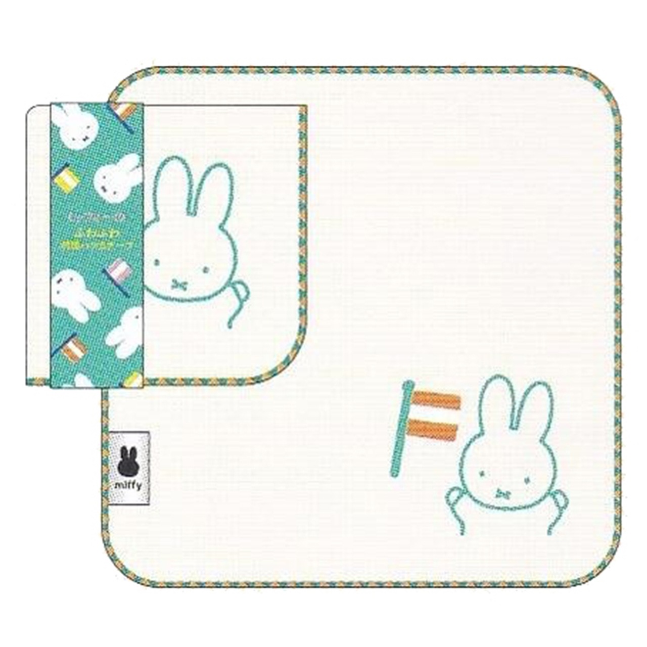 【楽天市場】ふわふわ刺繍ハンカチーフ緑：誕プレ雑貨 Tvoos