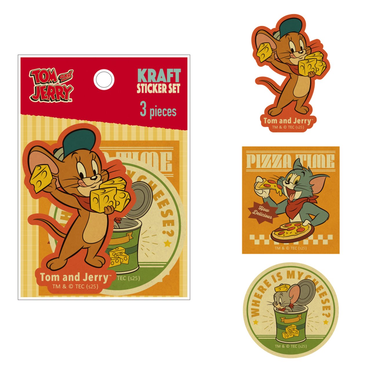 【楽天市場】【ロット販売】 【5入】 トムとジェリークラフトステッカーセット チーズ：誕プレ雑貨 Tvoos