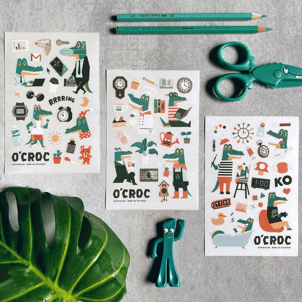 【楽天市場】転写シール O'CROC 3枚入り カラフル 手帳デコレーションアリス ホワイト 家紋 布 文字 こするだけ 白 おしゃれ ラベル ステッカー【DIMANCHE】【台湾直送】【送料 ...
