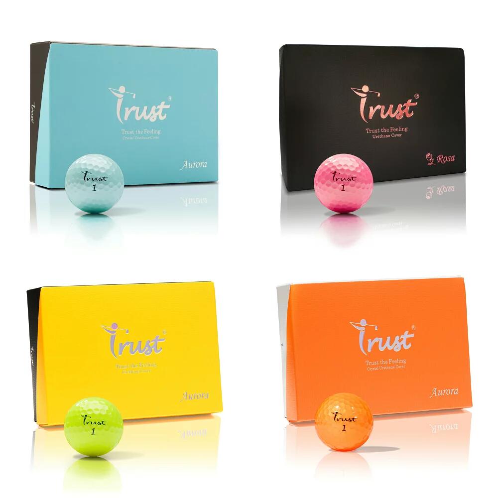 【楽天市場】ランキング受賞 Trust トラスト ゴルフボール Aurora（オーロラ）｜目立つ・飛ぶ・止まる・曲がらない｜3ピース構造・クリスタルウレタンカバー【Trust Golf ...