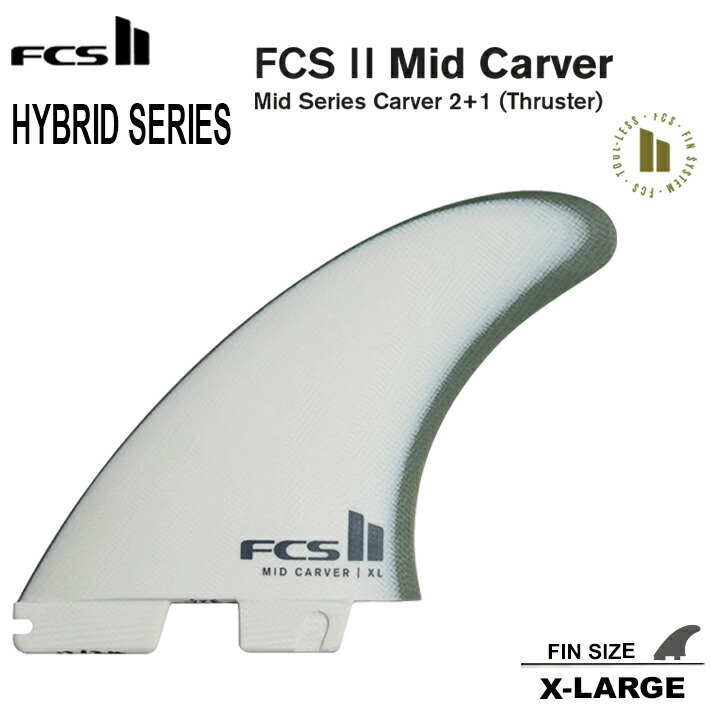 【楽天市場】FCS2 エフシーエス2フィン ミッドレングス用スラスターセット HYBRID MID SERIES FCS II MID ...