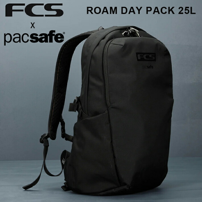 【楽天市場】FCS エフシーエス バックパック FCS BACKPACKS FCS X PACSAFE ROAM DAY PACK 25L BLACK リュック/旅行/サーフトリップ ...