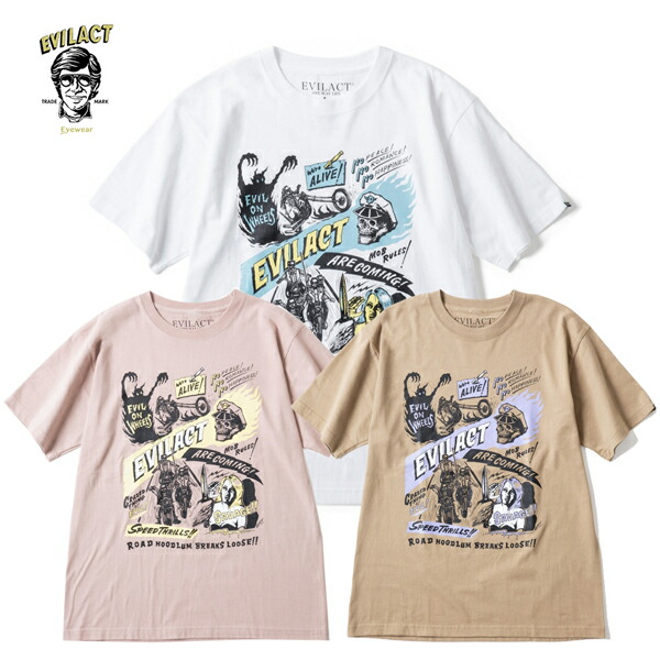 【楽天市場】Evilact Hell Evil On Wheels S/S Tee イーブルアクト エビル オン ウィール ショートスリーブ：TWOFACE